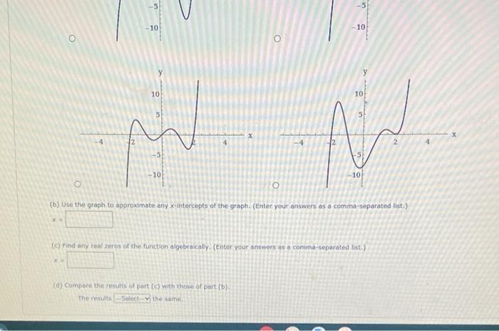 Solved Consider the following y = -5x + 4x (a) Use a | Chegg.com