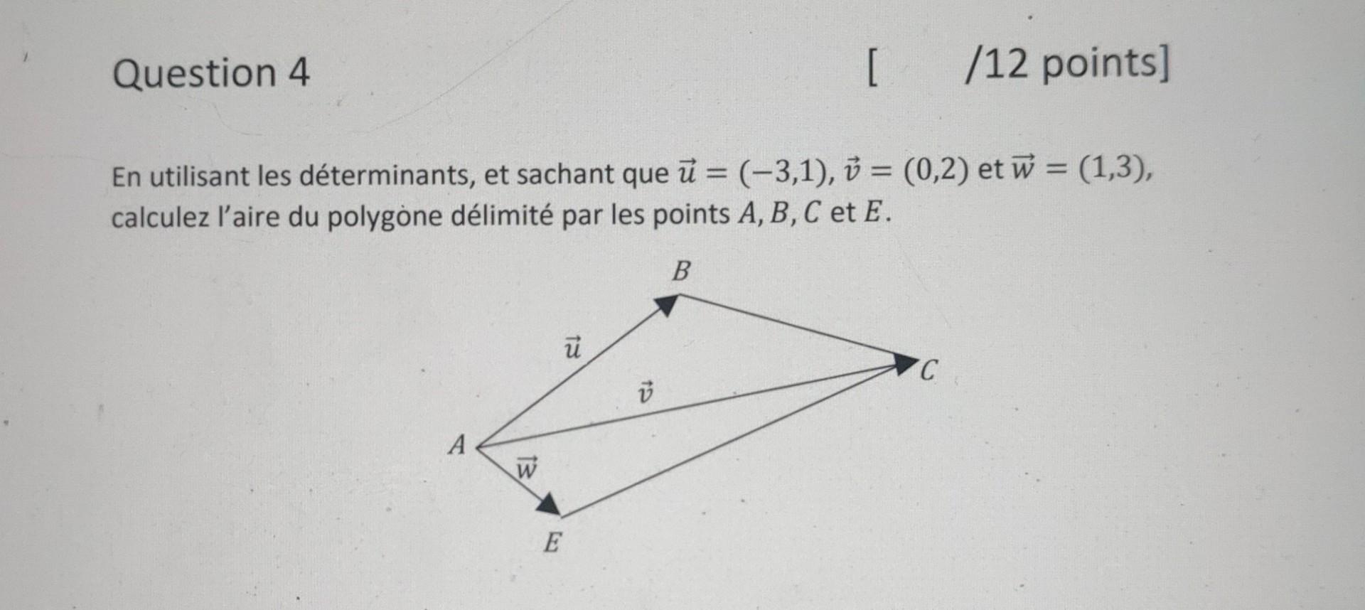 En utilisant les déterminants, et sachant que | Chegg.com