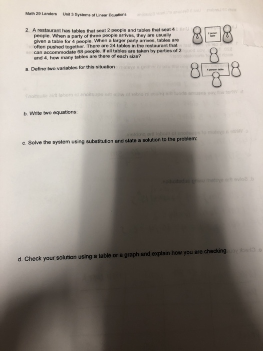 Solved Math 29 Landers Unit 3 Systems of Linear Equations 2. | Chegg.com