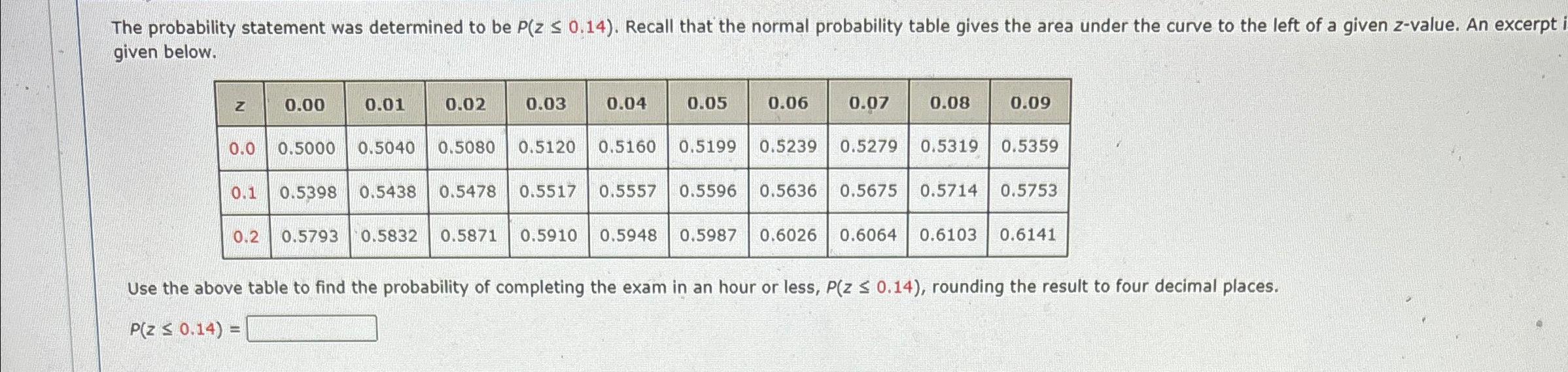 Solved The probability statement was determined to be | Chegg.com