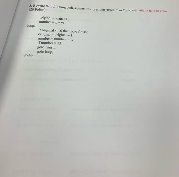 Solved 3 Rewrite The Following Code Segment Using A Loop