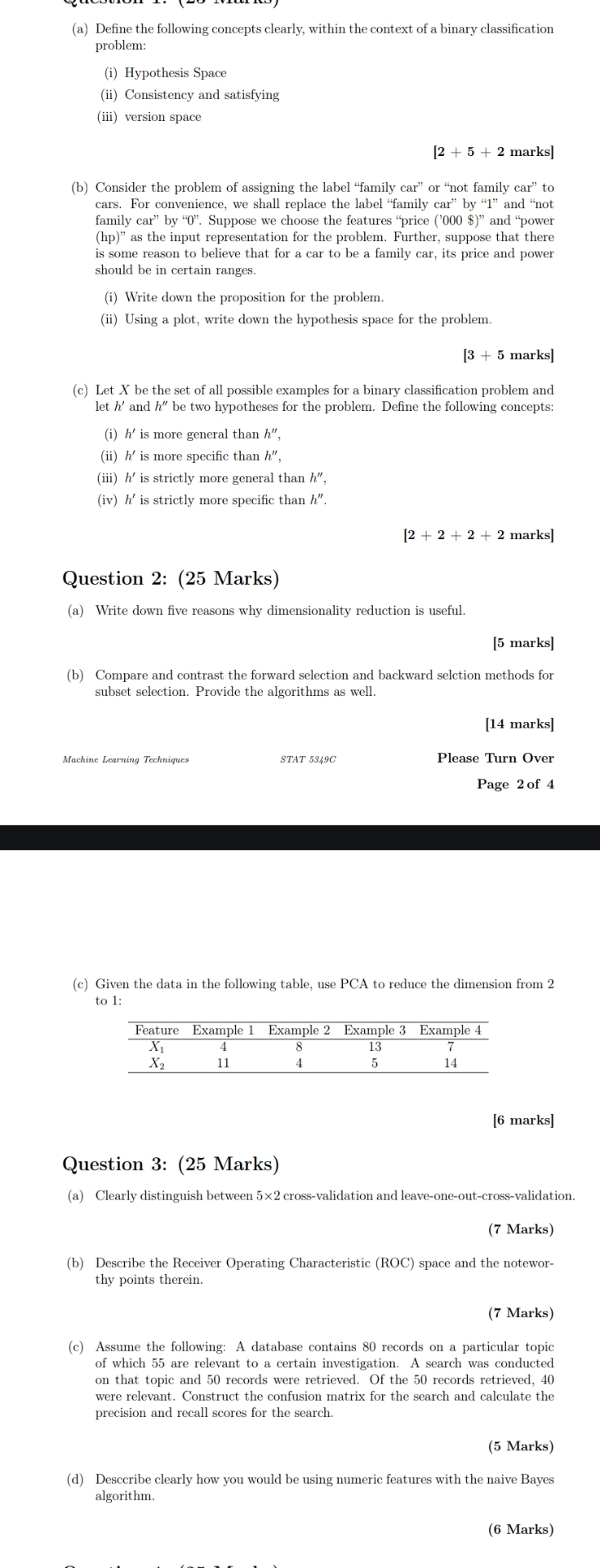 Solved (a) ﻿Define the following concepts clearly, within | Chegg.com