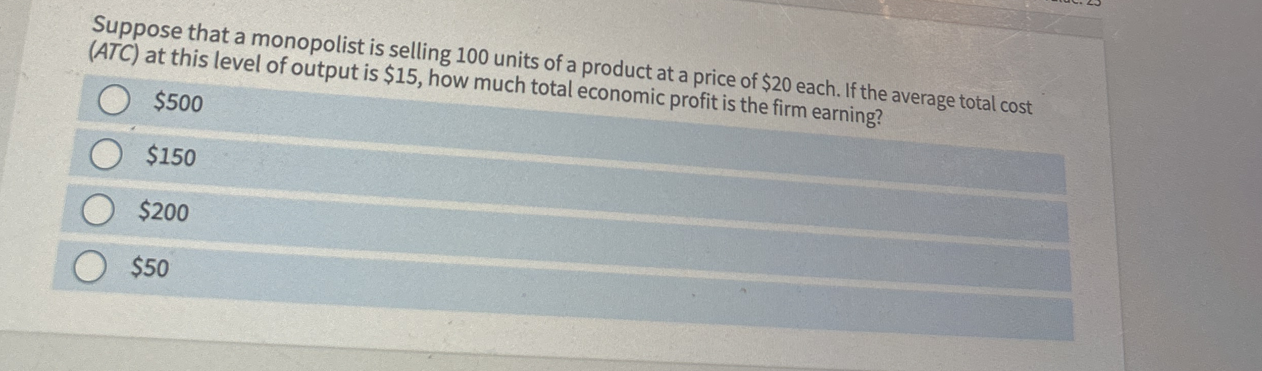 Solved Suppose that a monopolist is selling 100 ﻿units of a | Chegg.com