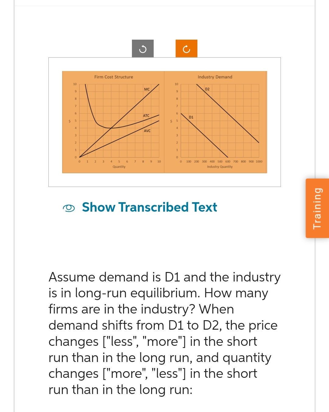 Solved Firm Cost StructureIndustry DemandShow Transcribed | Chegg.com