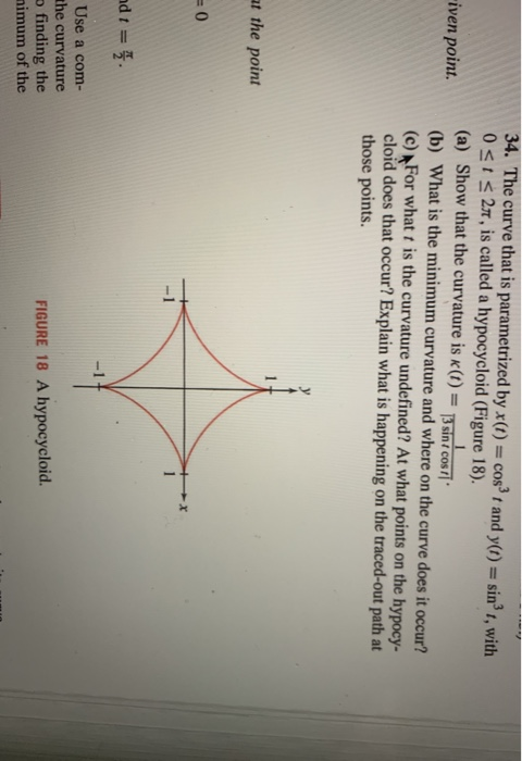Solved 34. The curve that is parametrized by x(t)= cos3 t | Chegg.com