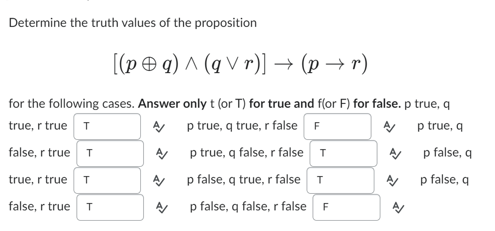 Solved Determine the truth values of the | Chegg.com