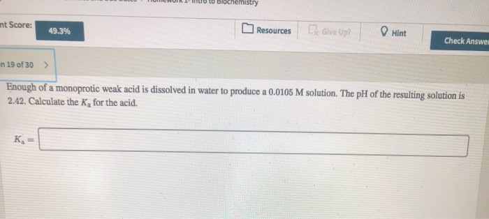Solved Chee 18 of 30 > If a buffer solution is 0.240 M in a | Chegg.com