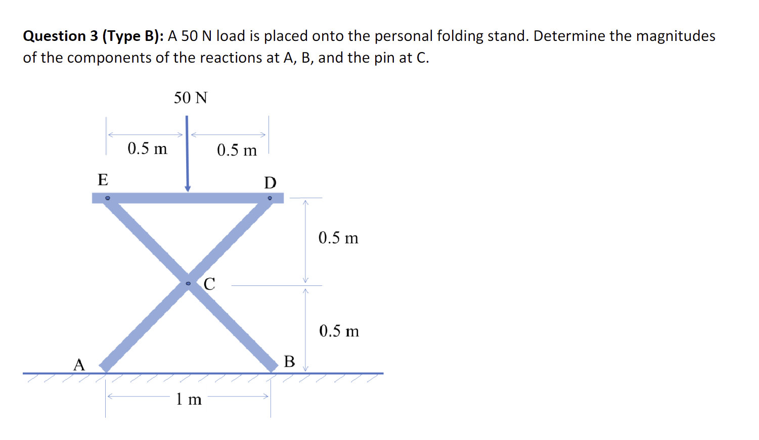 Solved Question 3 (Type B): A 50 N load is placed onto the | Chegg.com Solved Question 3 (Type B): A 50 N load is placed onto the | Chegg.com