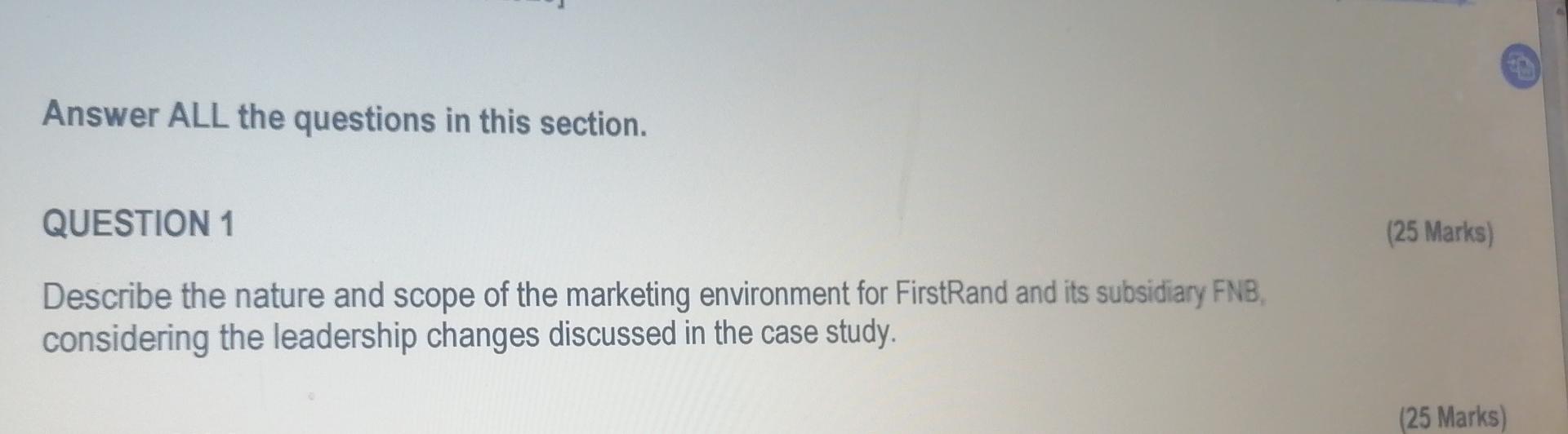 Solved Answer ALL the questions in this section. QUESTION 1 | Chegg.com