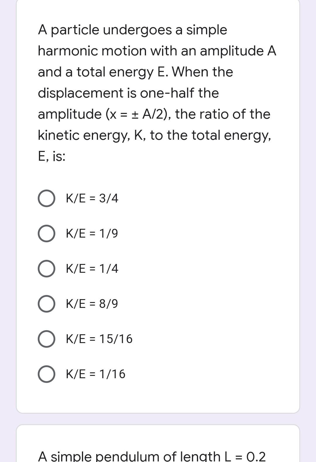 Solved A particle undergoes a simple harmonic motion with an | Chegg.com