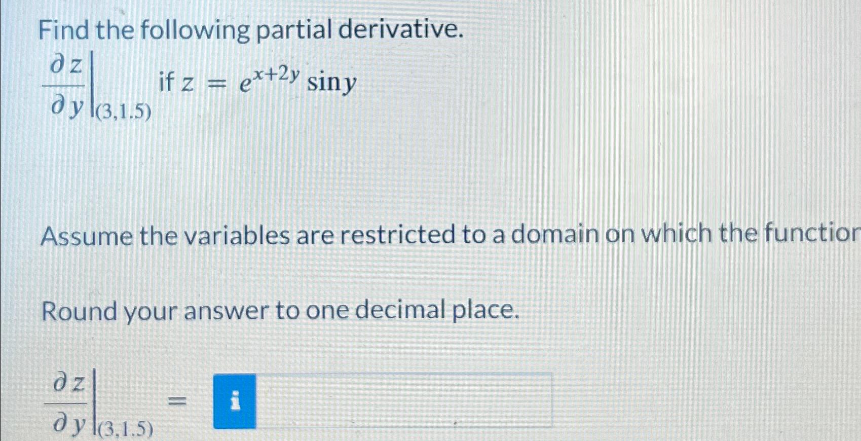 Solved Find the following partial | Chegg.com