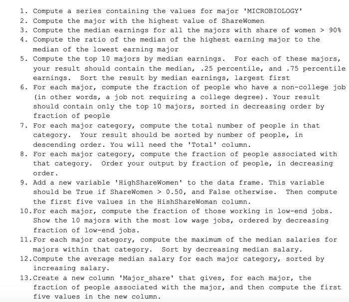 Solved Use Pandasnumpy For Python Import Numpy As Np Import 9099