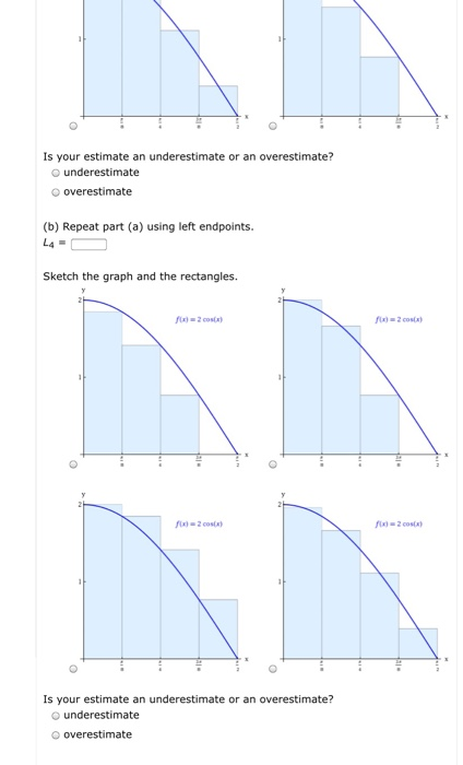 (a) Estimate the area under the graph of f(x) - 2 | Chegg.com
