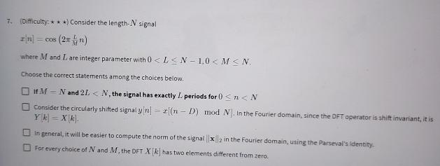 Solved (Difficulty: * * *) ﻿Consider the length -N | Chegg.com