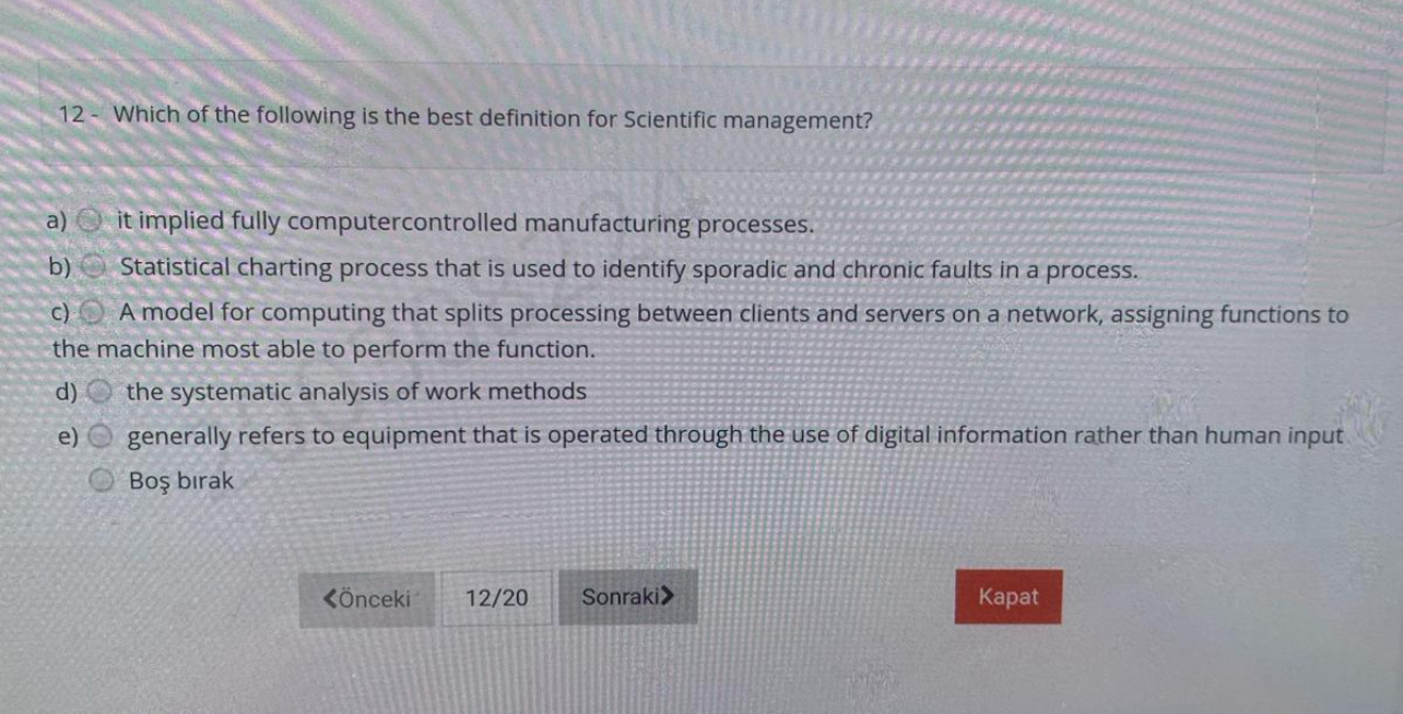 Solved 12- ﻿Which of the following is the best definition | Chegg.com