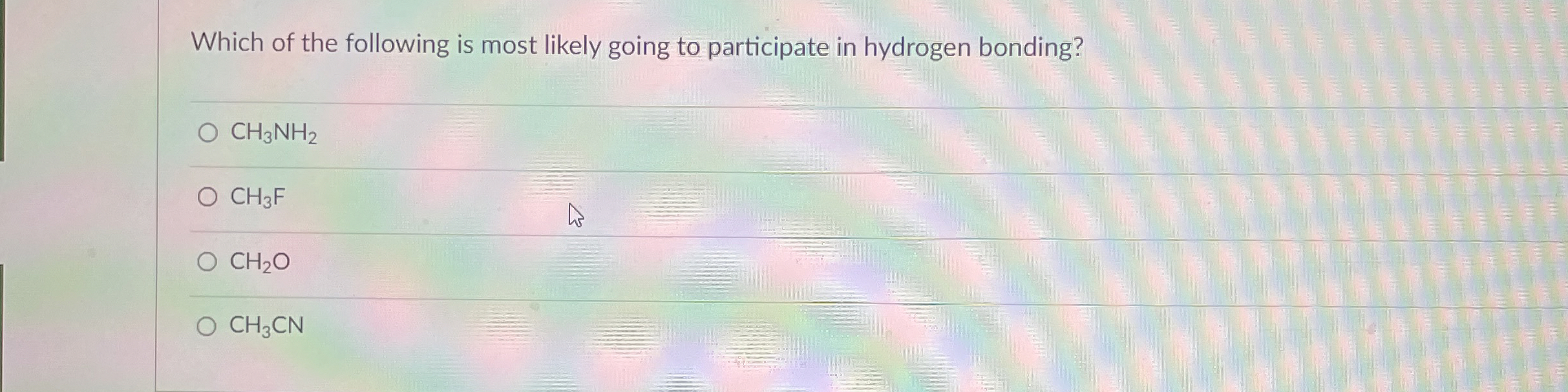 Solved Which of the following is most likely going to | Chegg.com