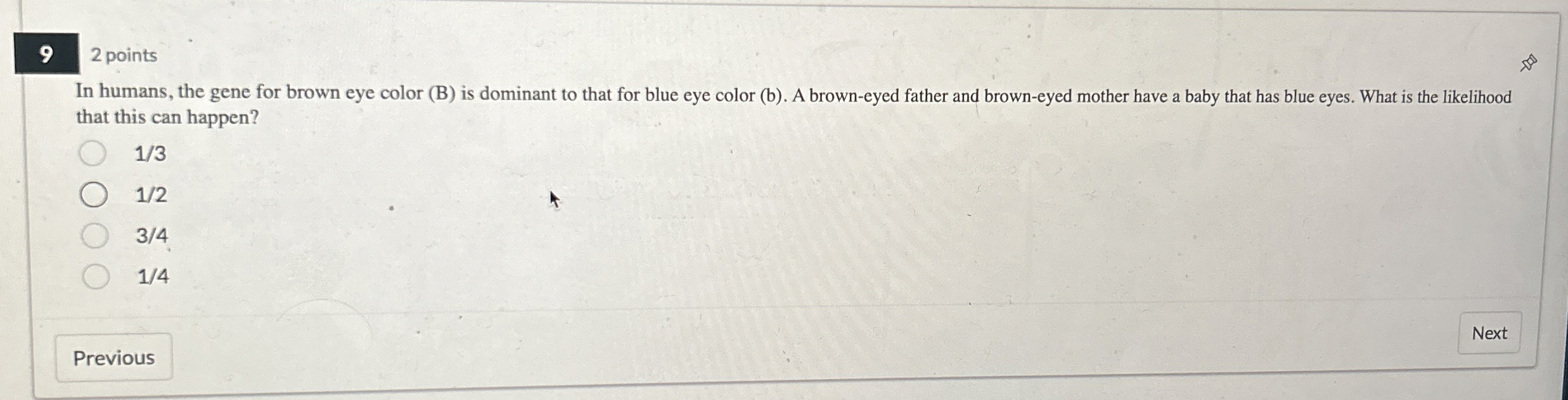 Solved 92 ﻿pointsIn humans, the gene for brown eye color (B) | Chegg.com