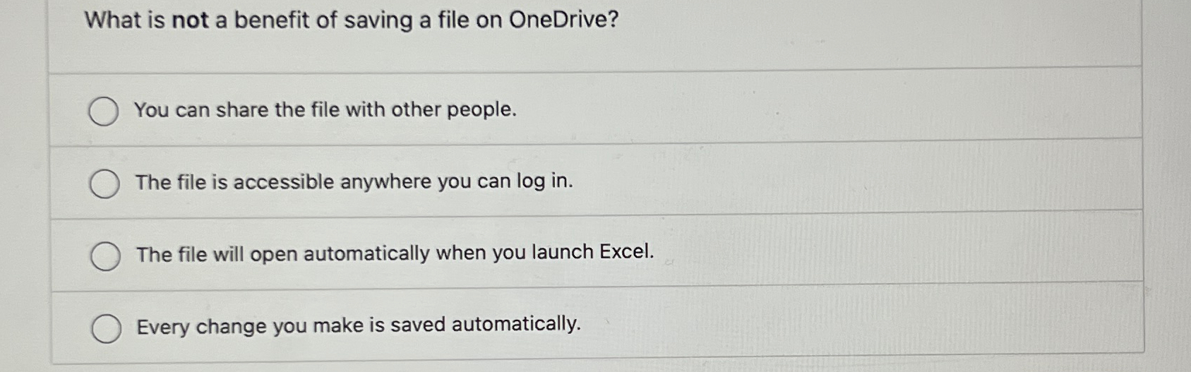 Solved What is not a benefit of saving a file on | Chegg.com