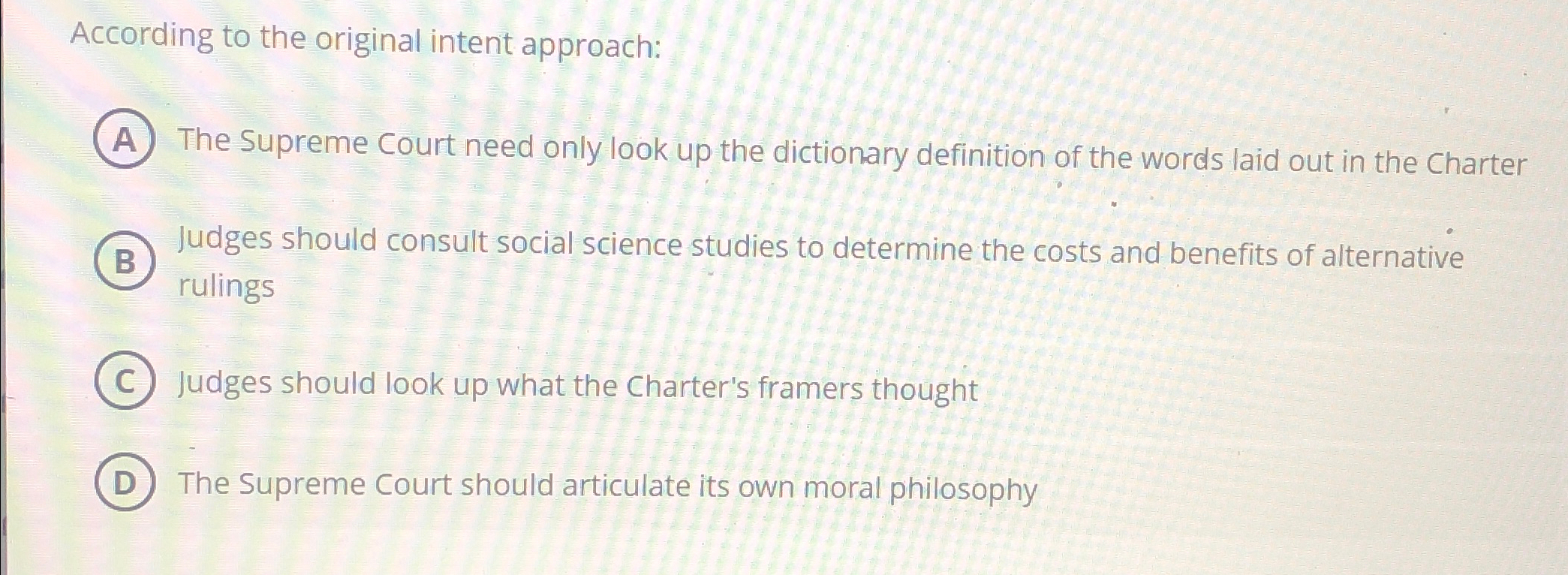 Solved According to the original intent approach:The Supreme | Chegg.com