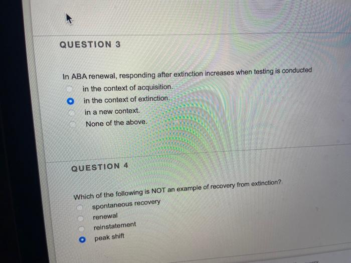 Solved QUESTION 3 In ABA renewal, responding after | Chegg.com