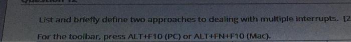 Solved List and briefly define two approaches to dealing | Chegg.com