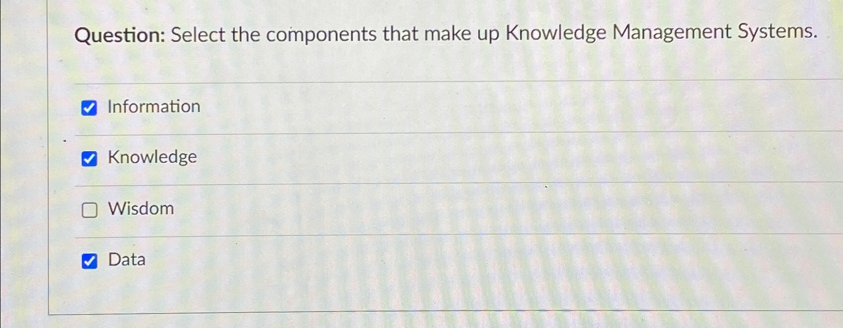 Solved Question: Select the components that make up | Chegg.com