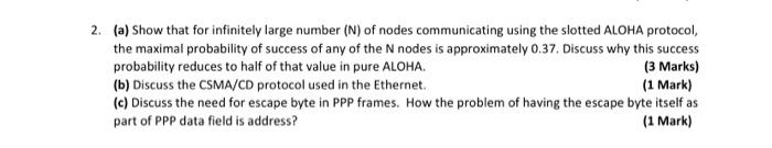 Solved 2. (a) Show that for infinitely large number (N) of | Chegg.com