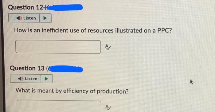 Solved How is an inefficient use of resources illustrated on | Chegg.com