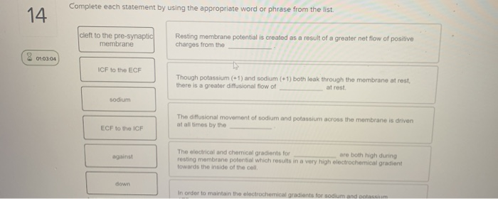 Solved Complete each statement by using the appropriate word | Chegg.com