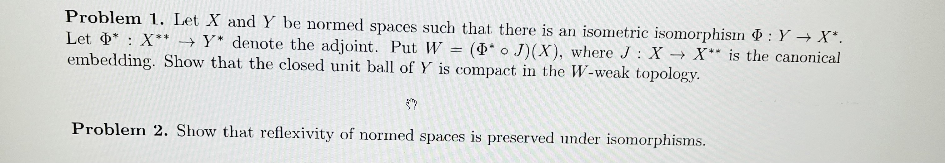 Solved Problem 1. Let x and Y be normed spaces such that | Chegg.com Solved Problem 1. Let x and Y be normed spaces such that | Chegg.com