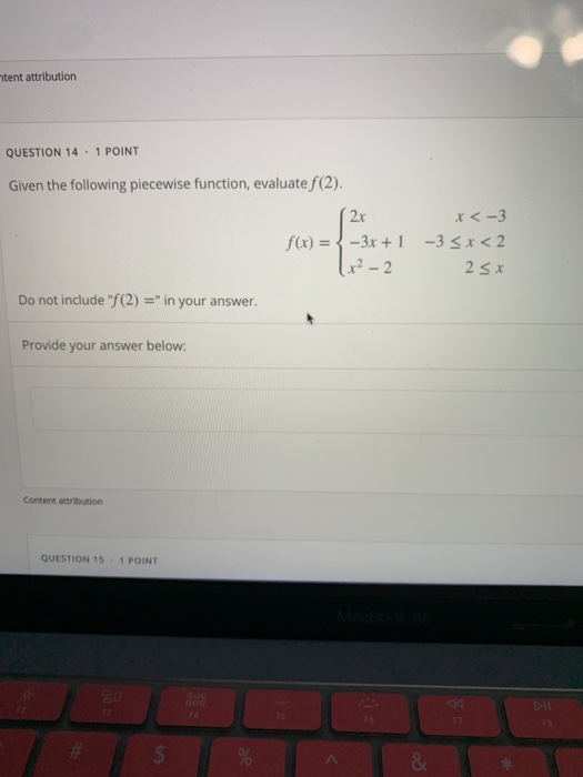 Solved tent attribution QUESTION 14.1 POINT Given the | Chegg.com