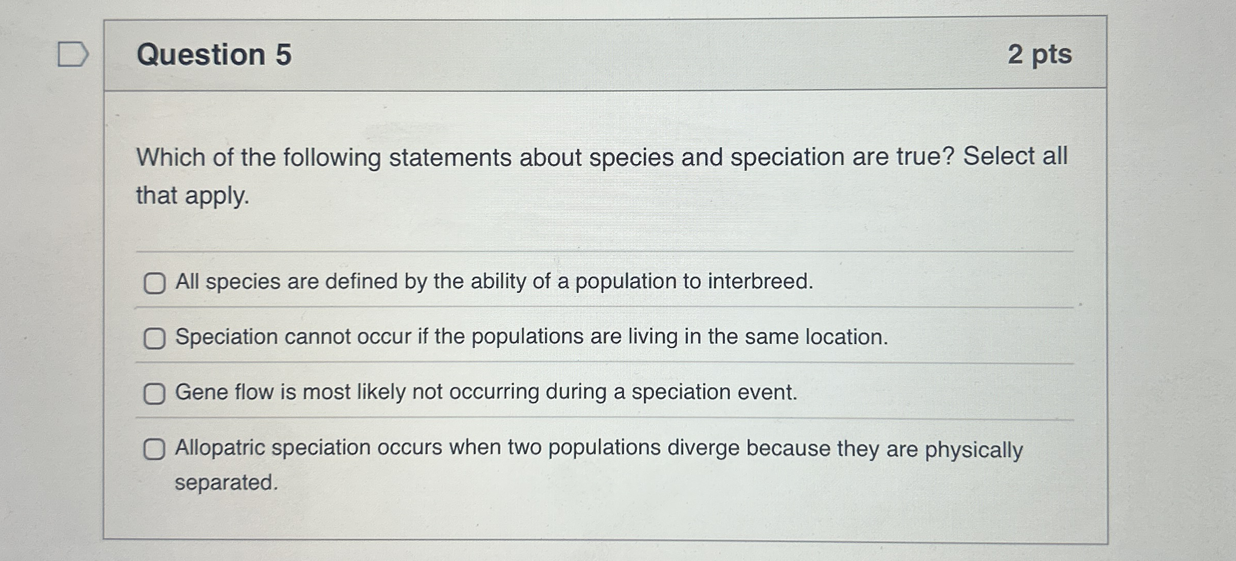 Solved Question 52 ﻿ptsWhich of the following statements | Chegg.com