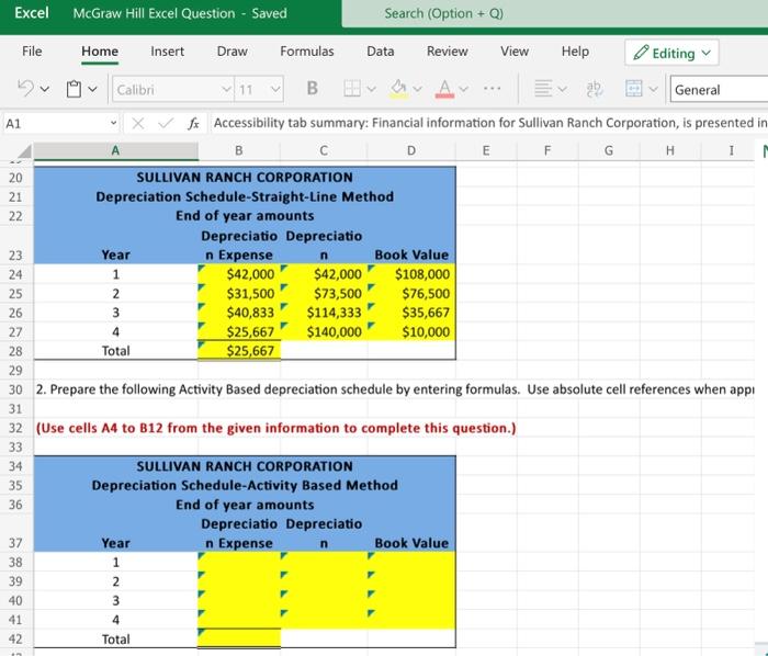 Solved 1. Prepare the following Straight-Line depreciation | Chegg.com