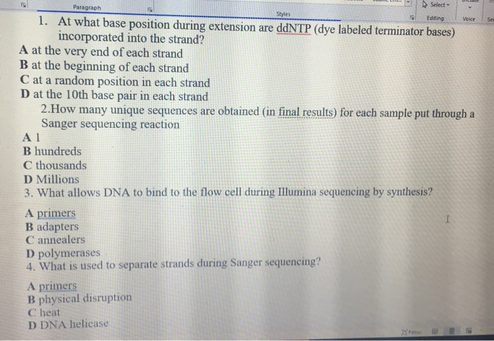 Solved At what base position during extension are ddNTP (dye | Chegg.com