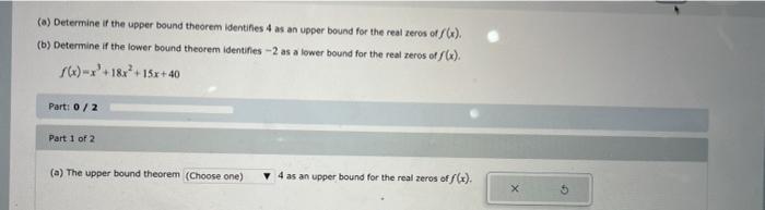 Solved (a) Determine if the upper bound theorem Identifies 4 | Chegg.com
