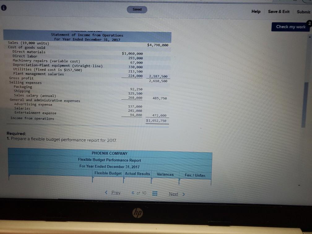 Solved Saved Help Save & Exit Subr Check my work Phoenix | Chegg.com