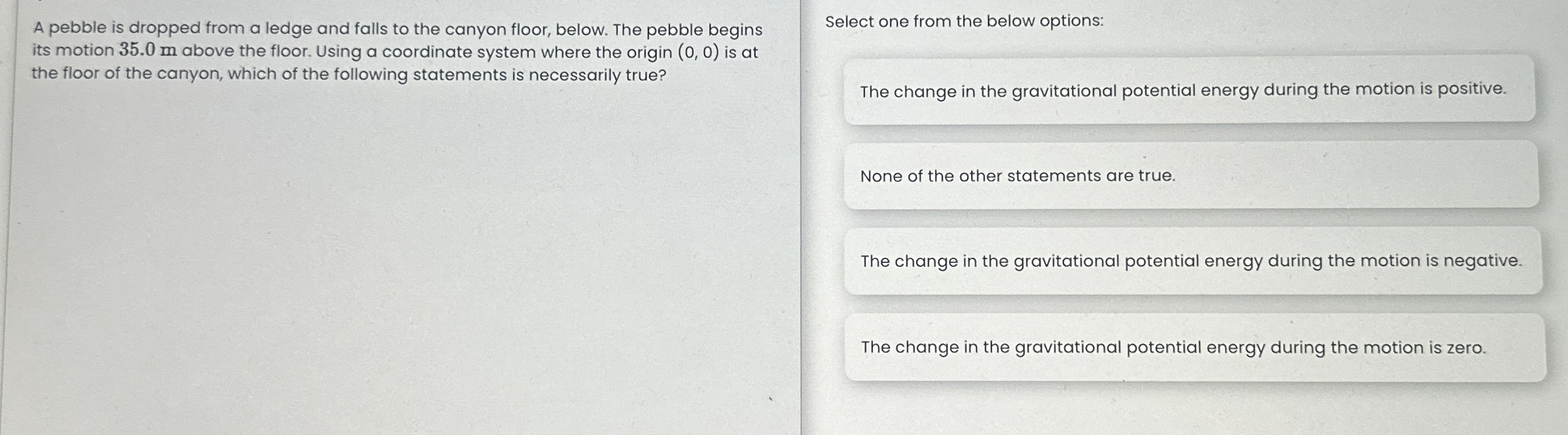 High Quality SOLUTION A pebble is dropped from a ledge and falls to the ...