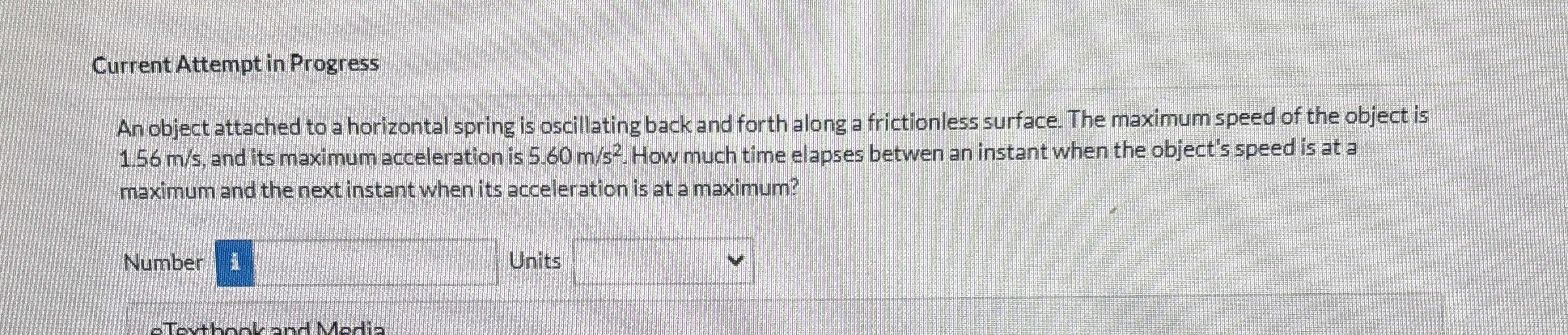 Solved Current Attempt in ProgressAn object attached to a | Chegg.com