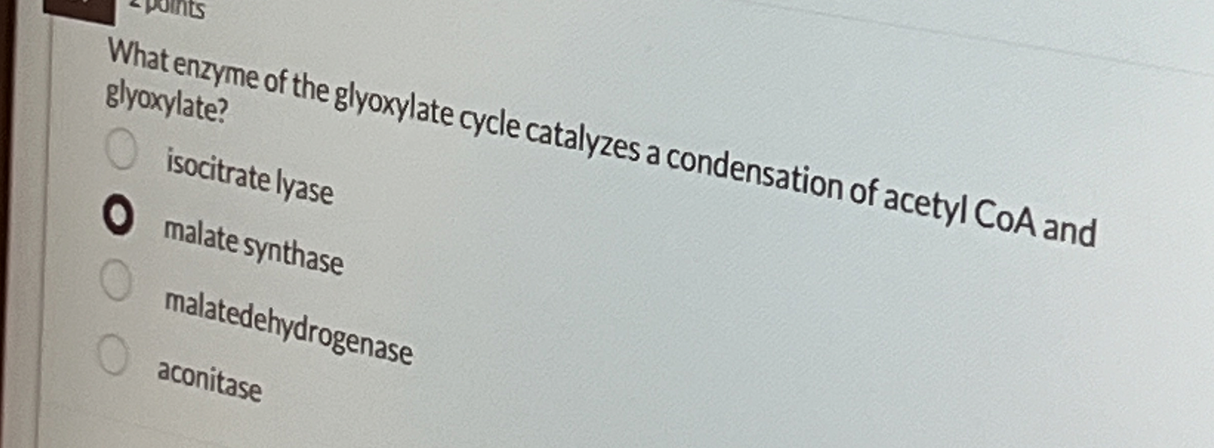 Solved What enzyme of the glyoxylate cycle catalyzes a | Chegg.com