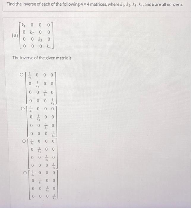 Solved Find the elementary matrix E1 such that E1A=B where | Chegg.com