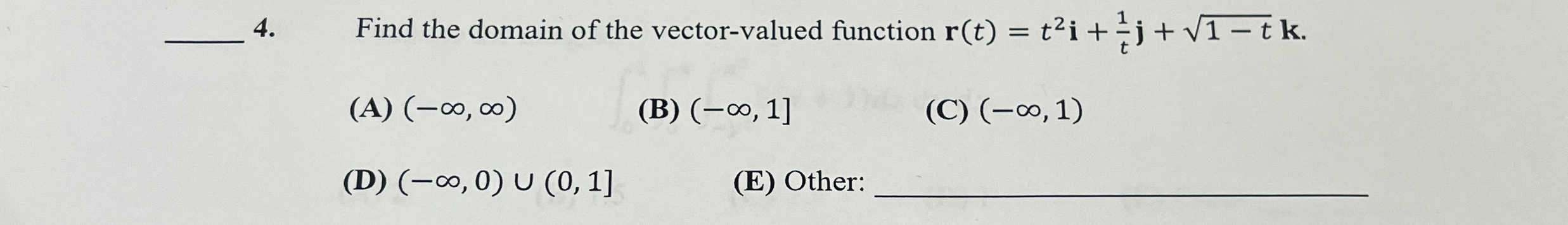 Solved Find the domain of the vector-valued function | Chegg.com