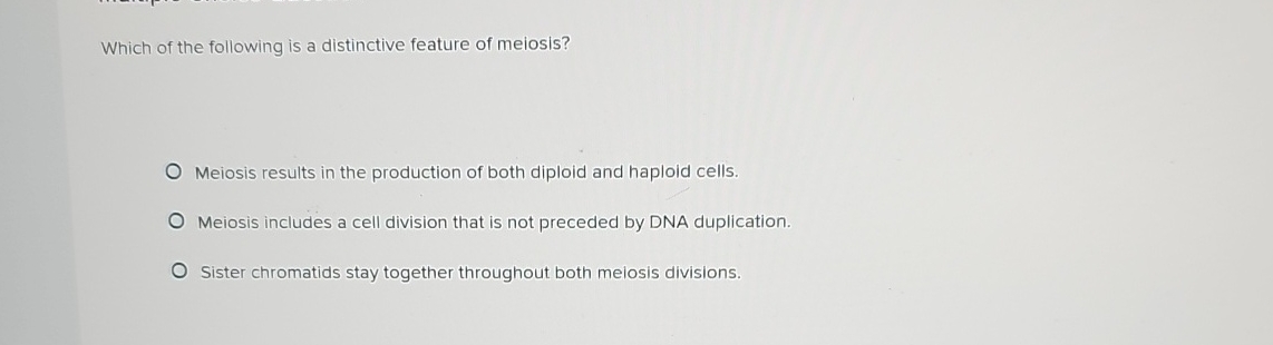 Solved Which of the following is a distinctive feature of | Chegg.com
