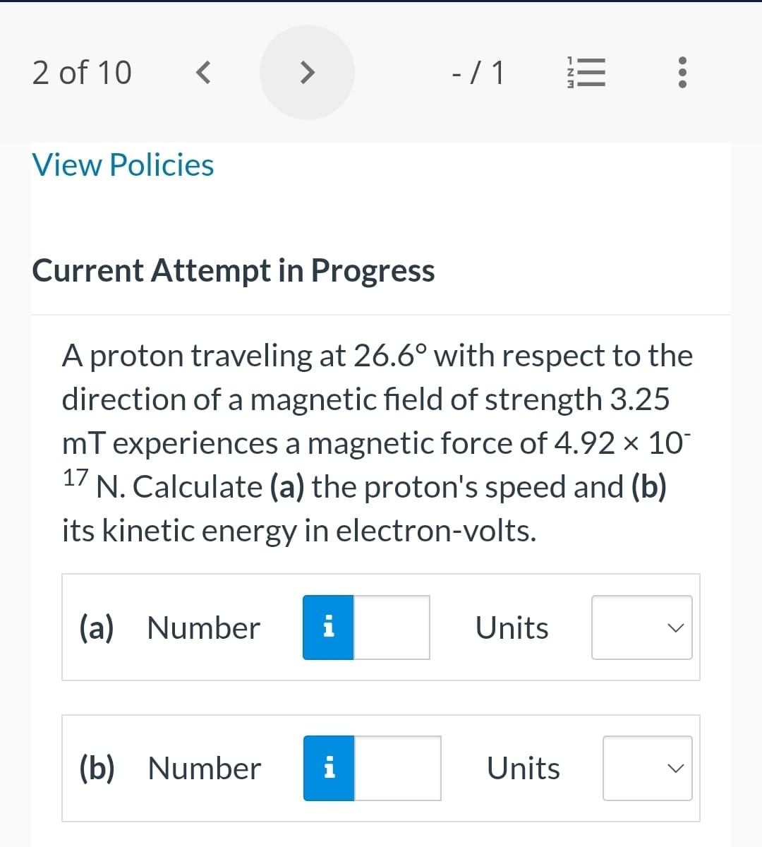 Solved 2 ﻿of 10View PoliciesCurrent Attempt in ProgressA | Chegg.com