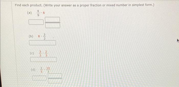 Solved Find each product. (Write your answer as a proper | Chegg.com