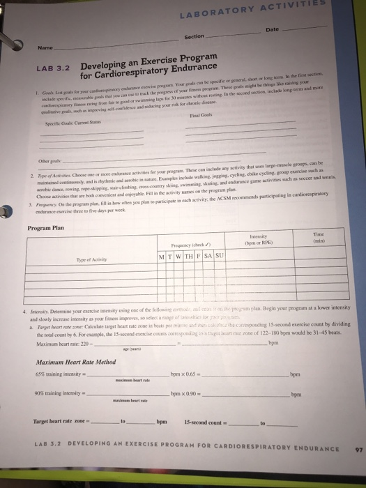 LABORATORY ACTIVITIES Date Section Name LAB 3.2 | Chegg.com