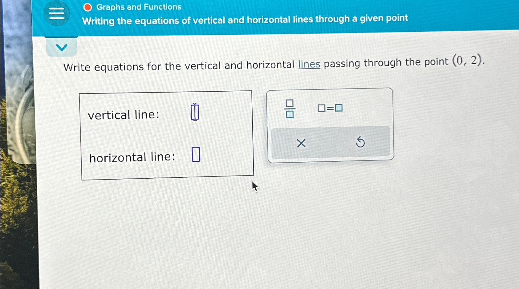 Solved Graphs and FunctionsWriting the equations of vertical | Chegg.com