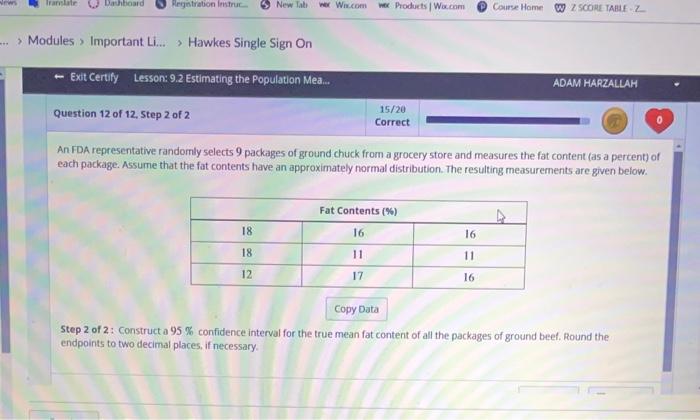 Solved An FDA representative randomly selects 9 packages of | Chegg.com