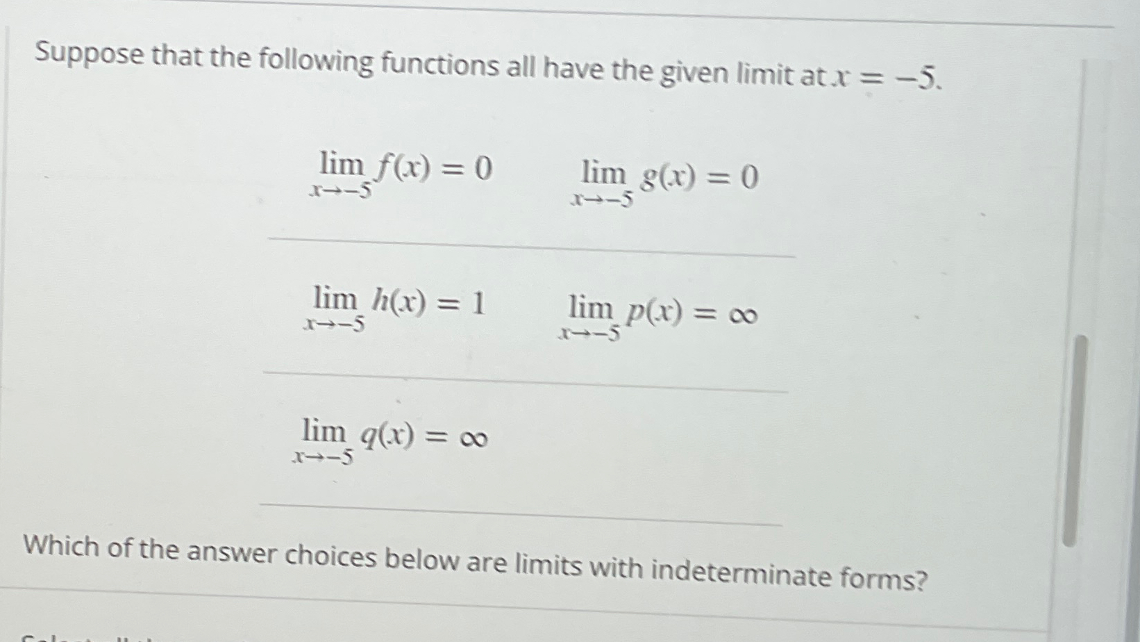 Solved Suppose that the following functions all have the | Chegg.com