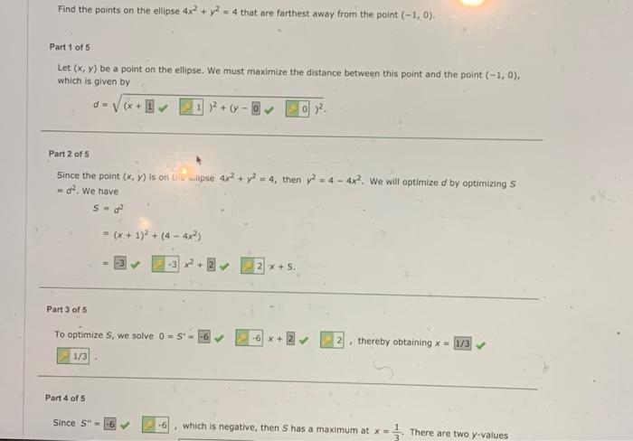 Solved Find the points on the ellipse 4x2 + y2 = 4 that are | Chegg.com