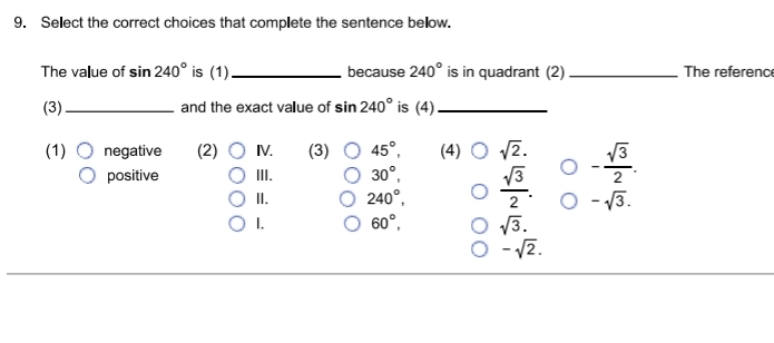 Solved Select the correct choices that complete the sentence | Chegg.com